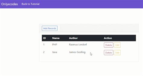 Demo Create Record Using Vuejs With Php Integrating Vue Js