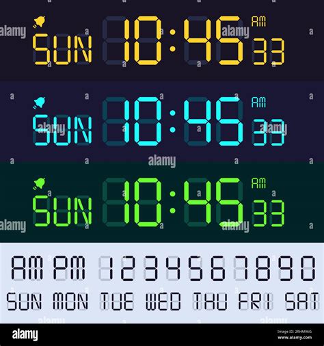 Lcd Font Stock Vector Images Alamy