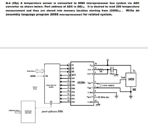 SOLVED Texts Q 4 25p A Temperature Sensor Is Connected To An 8085