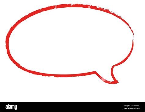 Illustration Of A Red Speech Bubble Stock Photo Alamy
