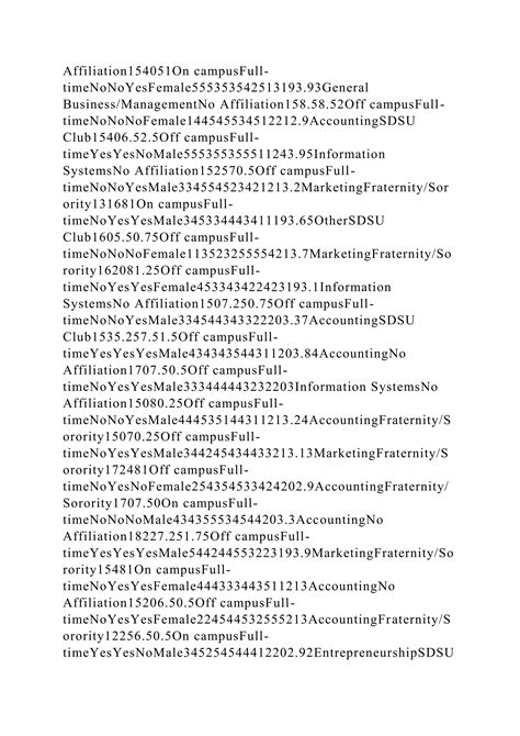 Mandatory Standards For All Excel Stat Packs Consult Thidocx