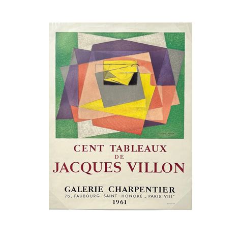 Jacques Villon 60s Cent Tableaux Art Poster Golden Rule Gallery