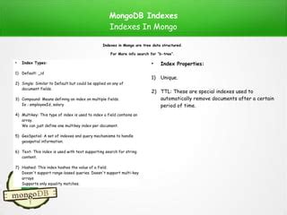 Mongo Indexes PPT