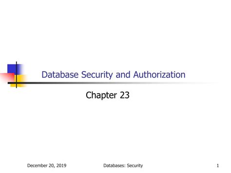Ppt Database Security And Authorization Powerpoint Presentation Free