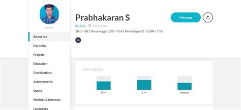 Prabhakaran S Online Resume Craftmycv