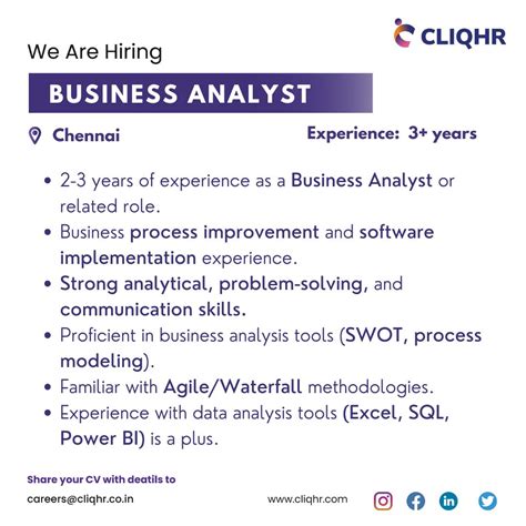 Cliqhr Recruitment Services On Linkedin Businessanalyst Hiring Jobopening Businessanalysis