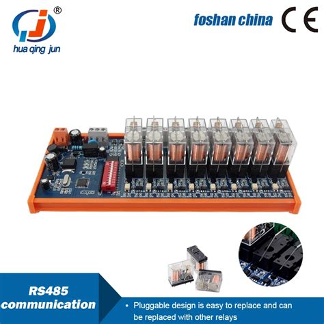 Huaqingjun 8 Channel RS485 Communication Relay Module MODBUS RTU Remote Control DO Modules For