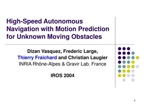 Ppt High Speed Autonomous Navigation With Motion Prediction For