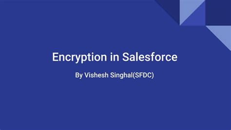 Encryption Field And Named Credentials Ppt