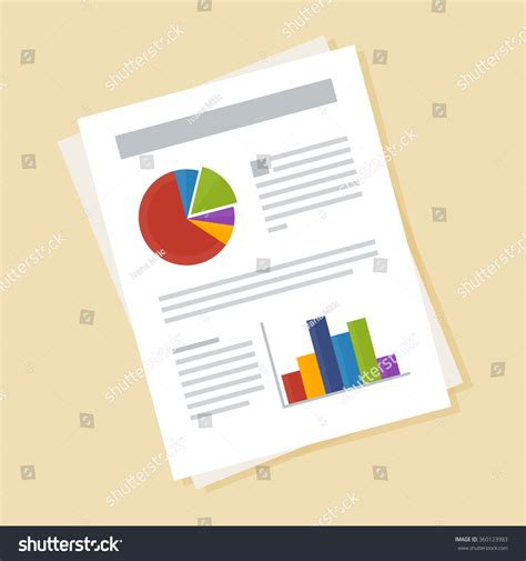 Analytics Data Document Pie Chart Graph Stock Vector Royalty Free Shutterstock