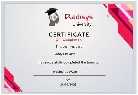 Aditya Rokade On Linkedin Completed Devops Webinar From Radisys