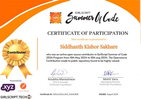 Siddhanth Sakhare On Linkedin Gssoc2024 Opensource Community Learning