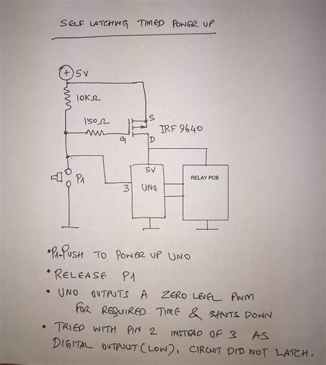 Self Latching Power For Uno General Electronics Arduino Forum