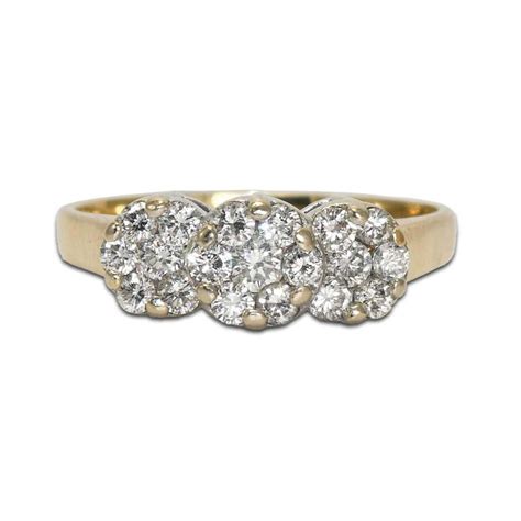 14k Yellow Gold Diamond Ring 075ct For Sale At 1stdibs