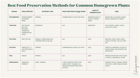 Principles Of Food Preservation With A Helpful Chart Seeking Thyme