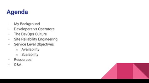 Site Reliability Engineering The Devops Culture Ppt
