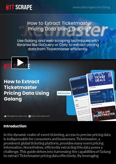 How To Extract Ticketmaster Pricing Data Using Golang Presentation