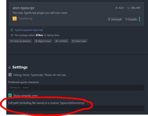 How To Specify A Typescript Version With Atom Stack Overflow