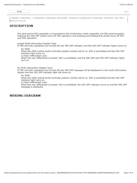 Vsc Off Switch Circuit Pdf