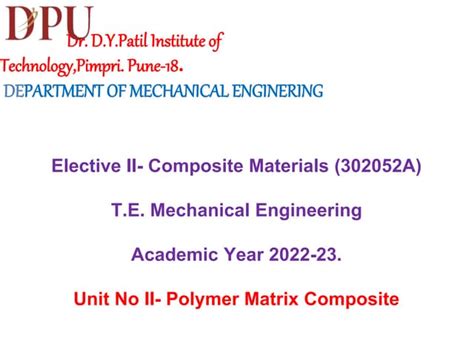 New Unit 2 Polymer Matrix Compositepptx New Unit 2 Polymer Matrix Compositepptx