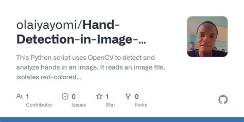 Github Olaiyayomihand Detection In Image Using Python Opencv This
