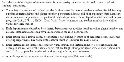 Consider The Following Set Of Requirements For A