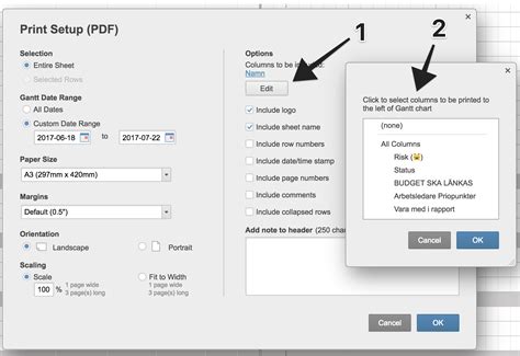 How To Print Selected Columns Smartsheet Community