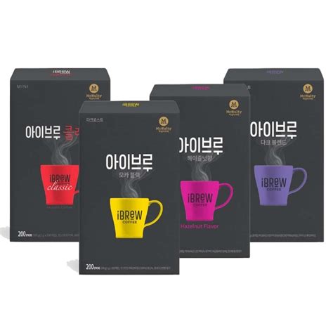 맥널티 아이브루 블랙커피 200t 리유저블컵 증정 블랙커피 아메리카노 원두커피믹스 스틱커피 티몬