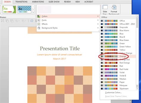 How To Change The Colours In A PowerPoint Template