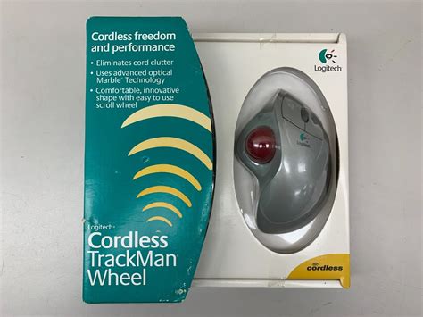 Used Vintage Logitech Mouse Cordless Trackman Wheel Windows Xp 904346 0403 New O542 Ubb Threads