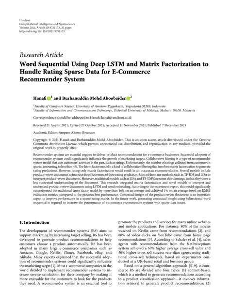 pdf word sequential using deep lstm and matrix factorization to