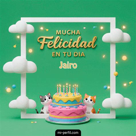 🎂 Feliz Cumpleaños V Jairo Tarjetas  Online
