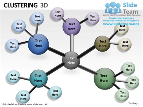 How To Make 3 D Network Clusters Powerpoint Slides And Ppt Diagram Te
