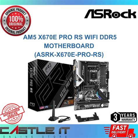 Asrock Am5 X670e Pro Rs Wifi Ddr5 Motherboard Lazada