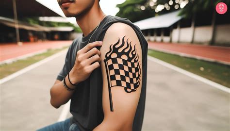 Finish Line Flag Tattoo