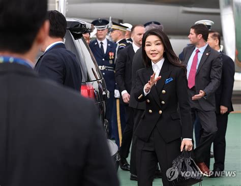 미국 샌프란시스코 도착한 김건희 여사 연합뉴스