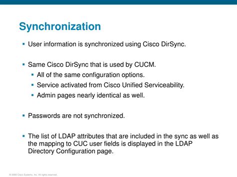 Ppt Cisco Unity Connection 70 Directory Integration Toi Powerpoint