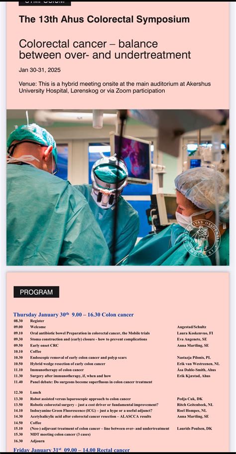 Pedja Cuk On Linkedin Back Home After An Intensive Colorectal Symposium At Akershus University…