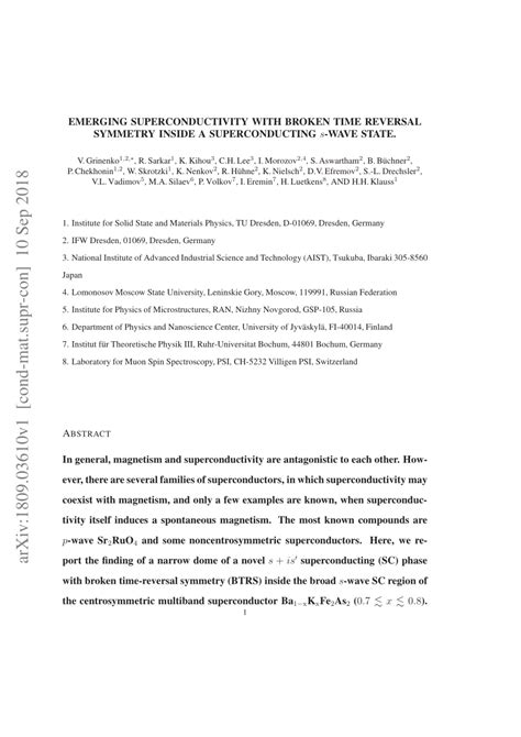 Pdf Emerging Superconductivity With Broken Time Reversal Symmetry Inside A Superconducting S