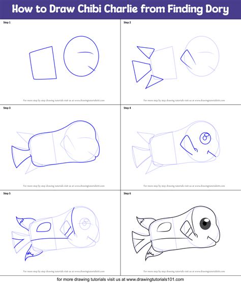 How To Draw Chibi Charlie From Finding Dory Chibi Characters Step By Step