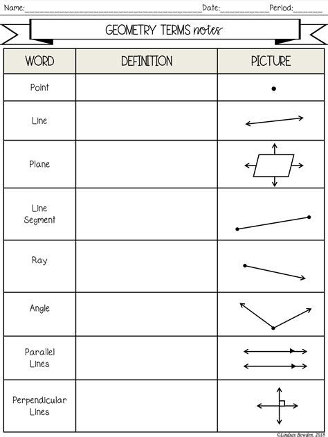 Basic Geometry Worksheets Pdf