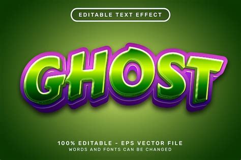 Premium Vector Ghost Text Effect And Editable Text Effect