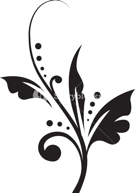Curl Floral Vector Element Royalty Free Stock Image Storyblocks