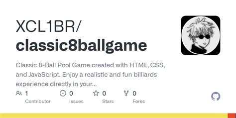 Github Xcl1brclassic8ballgame Classic 8 Ball Pool Game Created With Html Css And