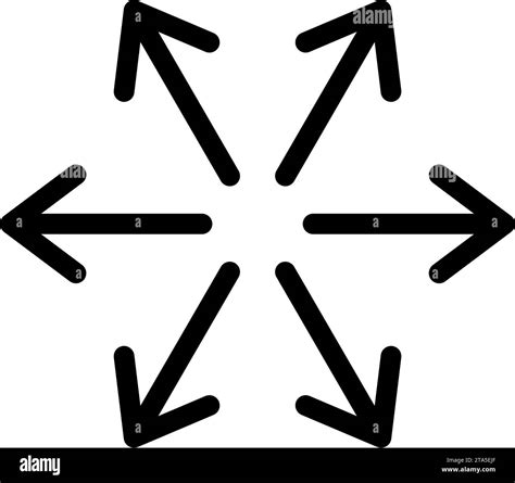 Versatile Icon Multifunction Sign Arrows Pointing In Different