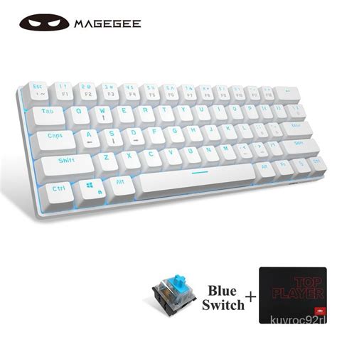 Magegee Mk Mini Mechanical Keyboard Wired Led Backlit Compact Gaming Keyboard Blue Switch