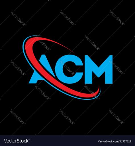 Acm Logo Letter Design Royalty Free Vector Image