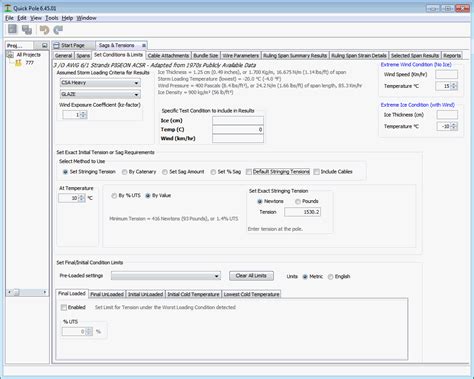 Sags And Tensions Calculator