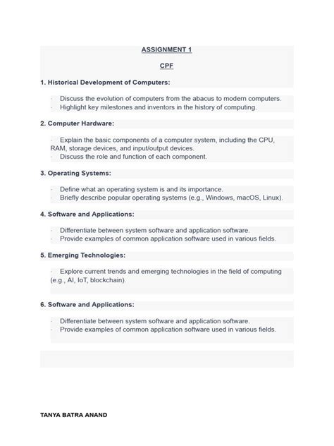 Cpf Assignment 1 Pdf
