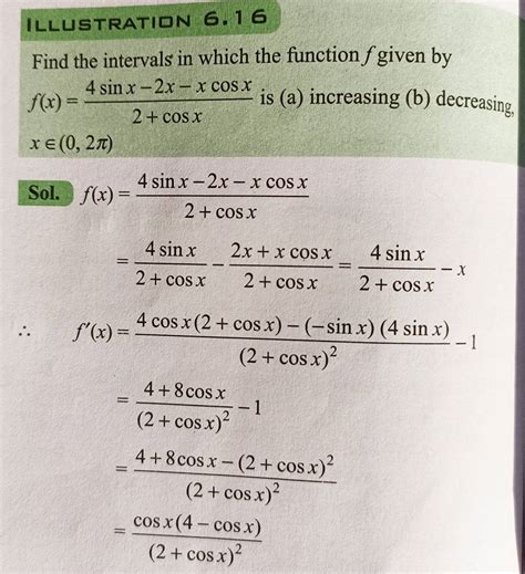 illustration 6 16 find the intervals in which the function f given by f x